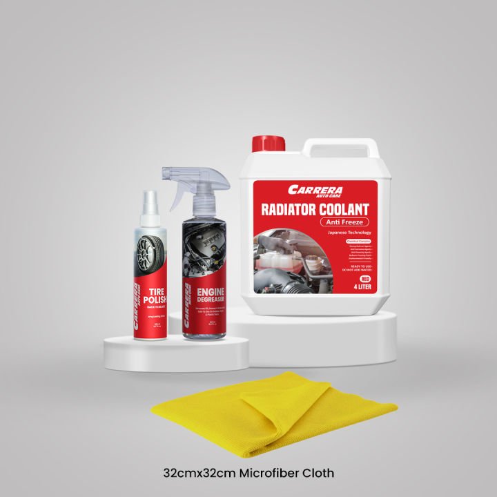 Carrera Anti Freeze Coolant With Engine Degreaser , Tire Polish And ...