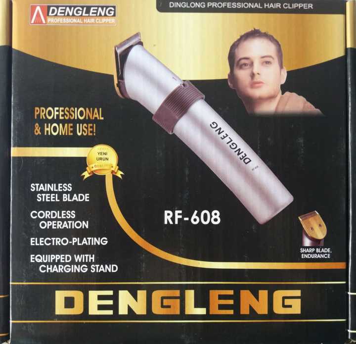 Dengleng RF-608 Professional Hair Clipper Rechargeable Hairdressing Trimmer Cutting & Shaving ...