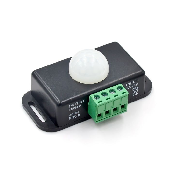 DC 12V 24V 8A Automatic Adjust PIR Motion Sensor Switch IR Infrared ...