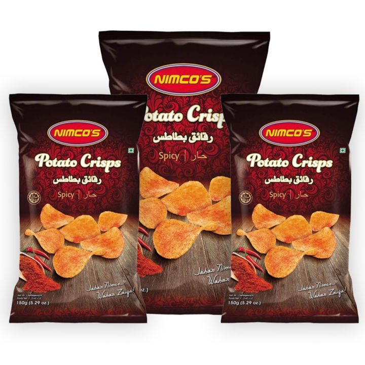 Nimco's Potato Crisps Spicy 150g Pack of 3 | Daraz.pk