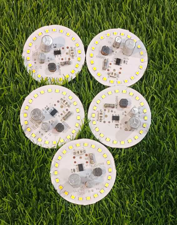 Pack of 5 - 12W LED Chip with Double Capacitor Driver AC 220V input ...