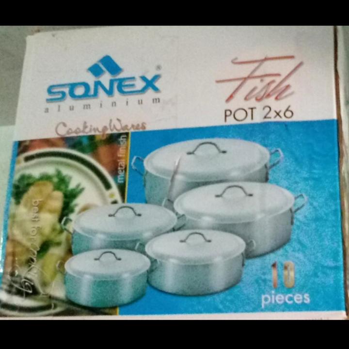 SONEX Aluminium Fish Pot (2-6) Heavy Guage Pure Material cooking ware ...