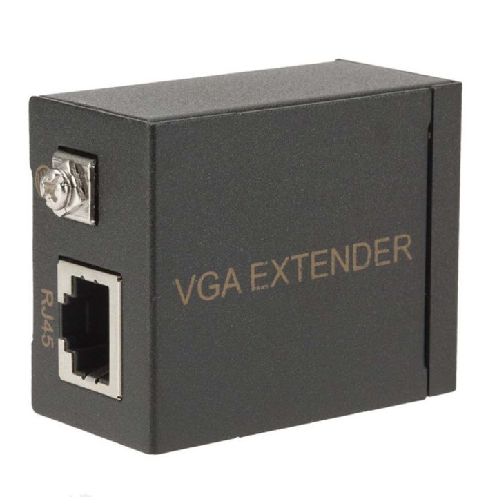 60m VGA To RJ45 Adapter Networking Signal Extender Sender Over Ethernet ...