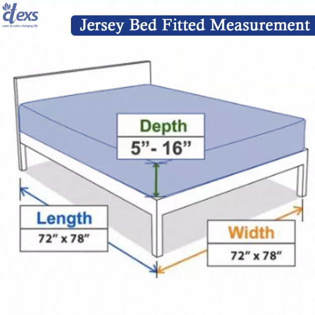 Jersey Fitted Sheet With Pillow Covers – 100% Cotton Stretchable Bed ...