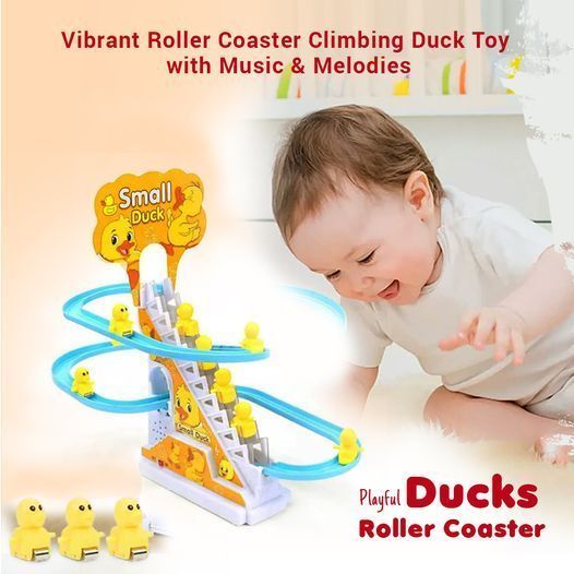 Small Ducks Climbing Toys, Electric Ducks Chasing Race Track Game Set ...
