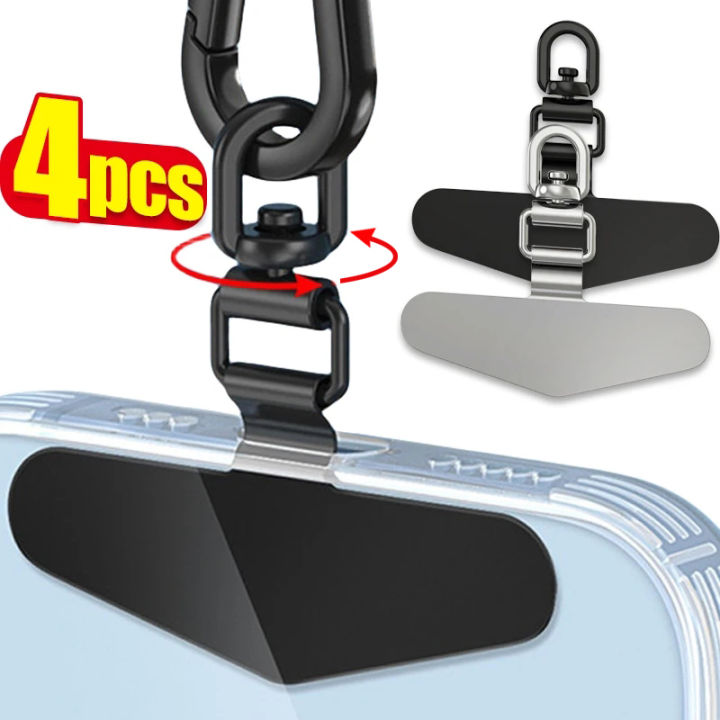 1-4Pcs New Upgrated 360 Rotatable Stainless Steel Phone Tether Tab ...
