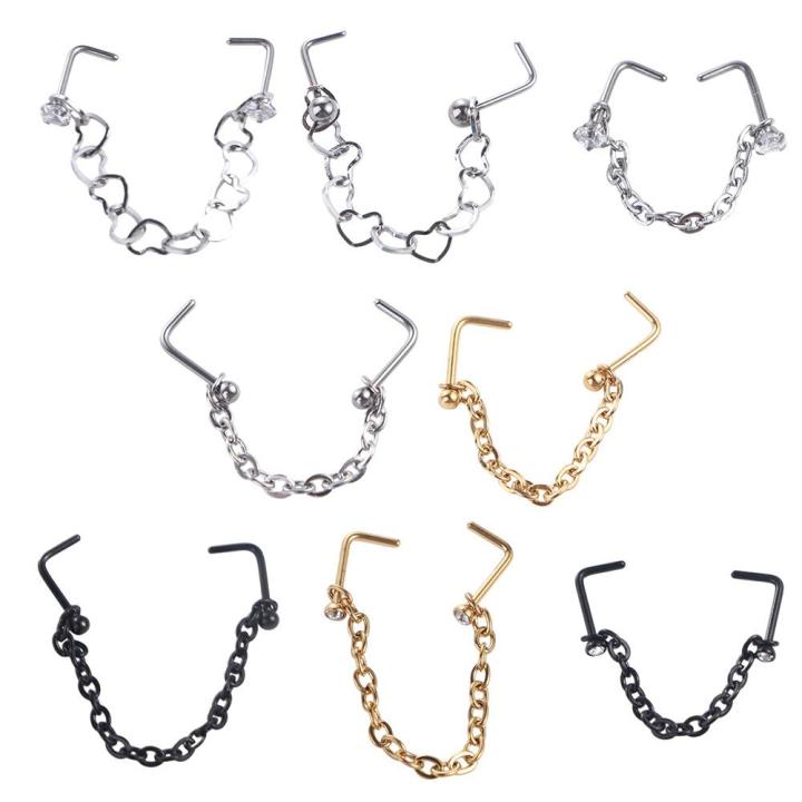 Punk Men Stainless Steel Septum Rings Earrings Piercing Nose Stud Nose ...
