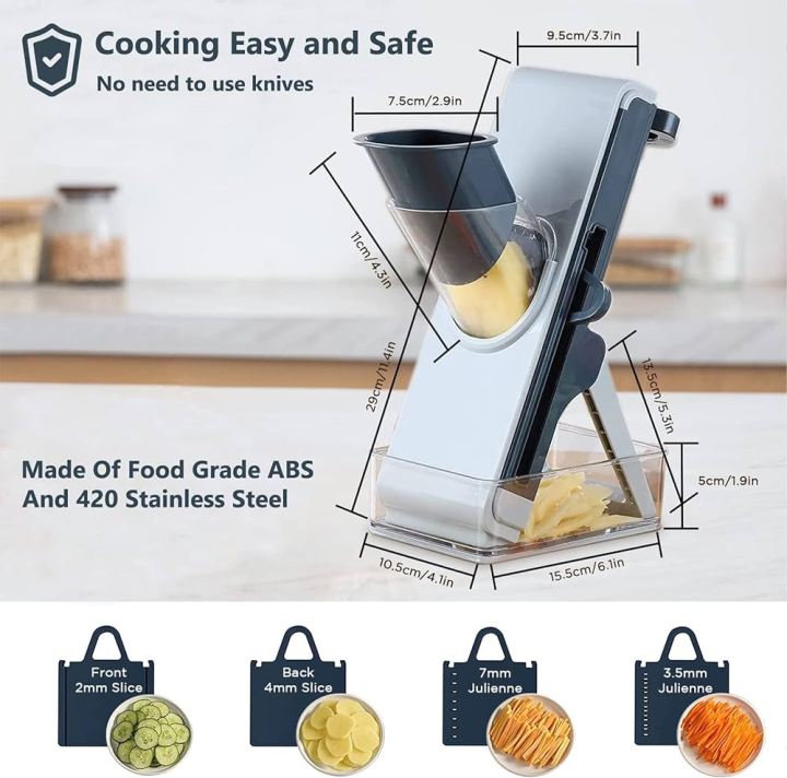 Vegetable Cutter with Collecting Basin, Vegetable Slicer, Ideal as Chip ...