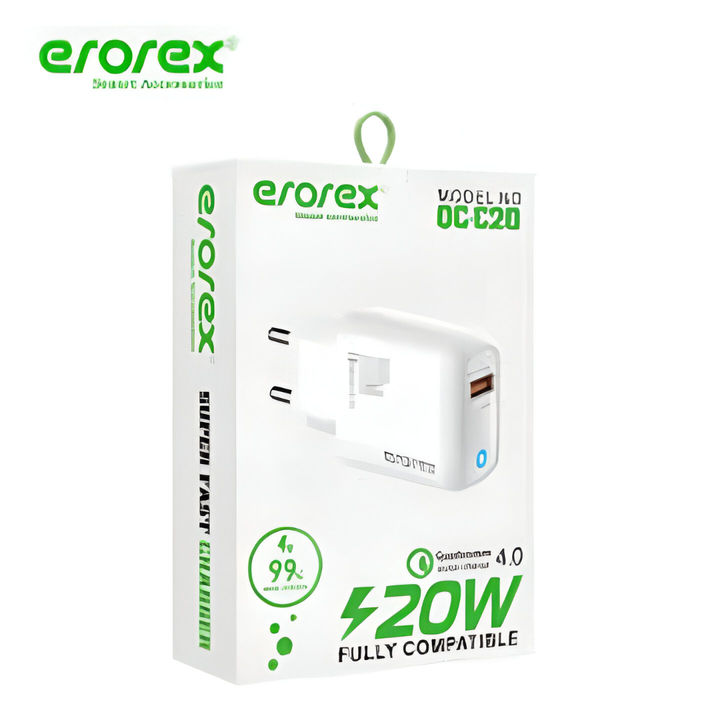 Erorex 20W Qualcomm Quick Charge 4.0 USB Charger QC-C20 | Fast Charging ...