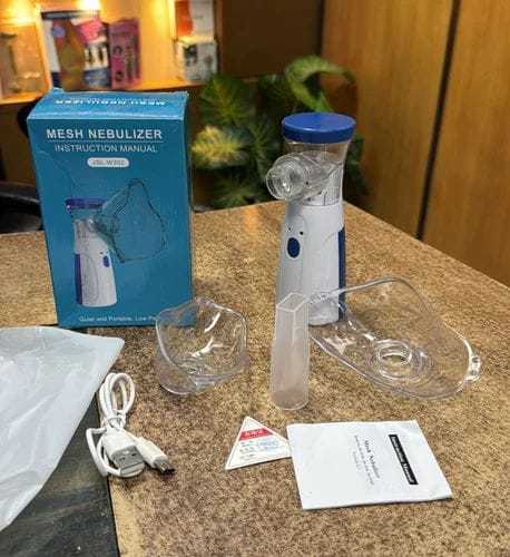 Mesh Portable Nebulizer Machine with Adult & Kids Mask – Mini Silent ...