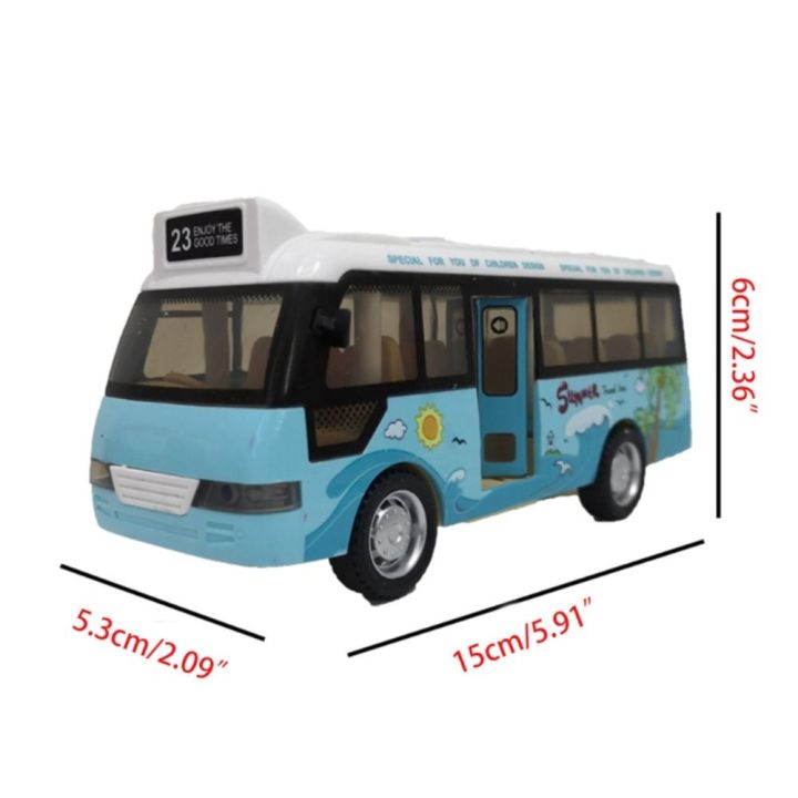 Exquisite Tour Bus Model Toy Vehicles ABS 4 Wheels Simulate Car Model ...