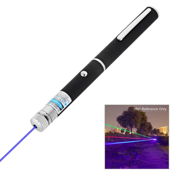 1mW 405nm Blue + Purple Light Laser Pointer Pen - Black + Silver | Daraz.pk