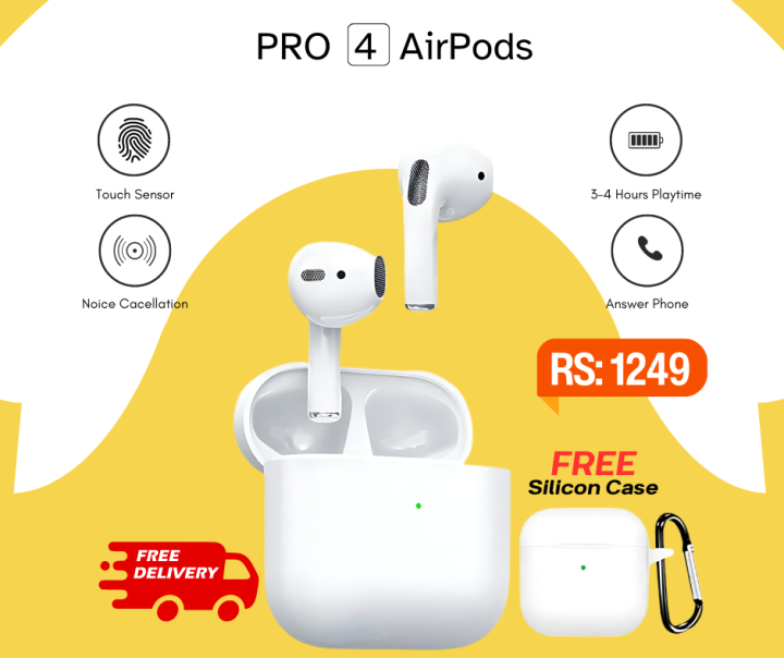 Discover Superior Sound with TWS Pro 4 True Wireless Earbuds | Daraz.pk