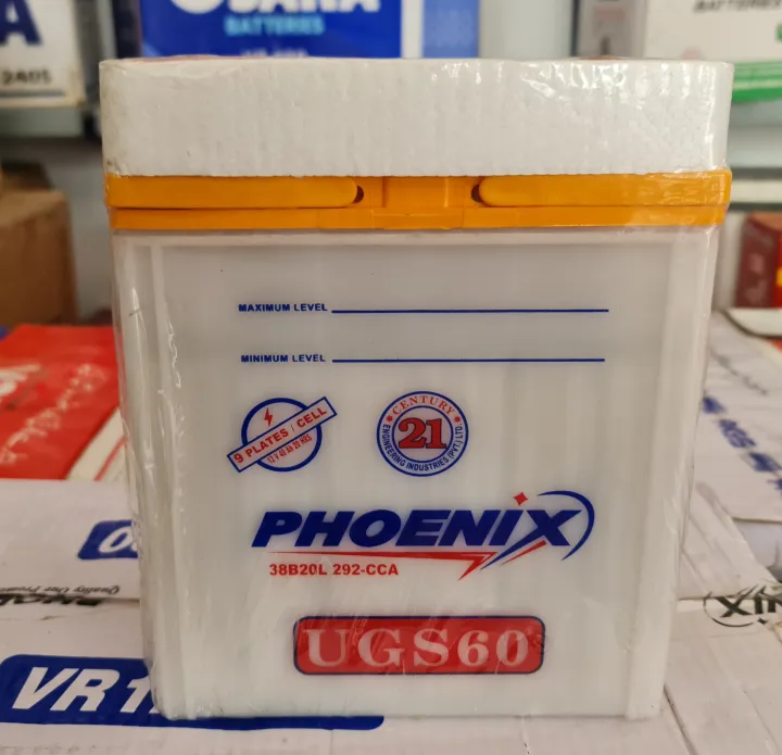 PHOENIX BATTERY UGS60 BATTERY 12 VOLTS 40 AMPERE 09 PLATES CAR UPS ...