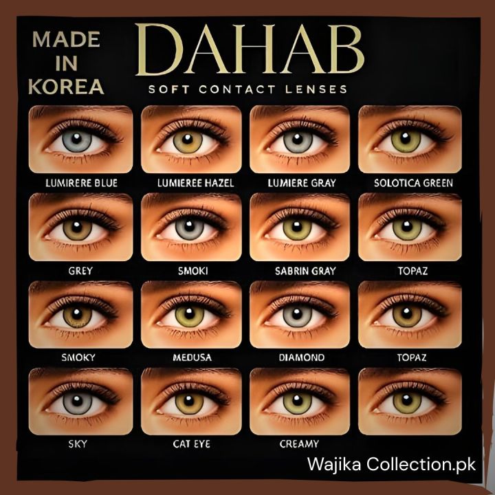 DAHAB Natural Collection All Shades Color Contact Lens For Girls Boys ...