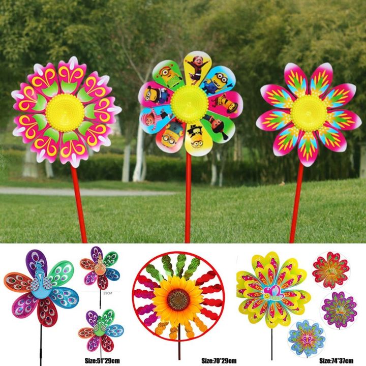 New For Home Garden Plastic Wind Spinners DIY Wind Spinners Colorful ...