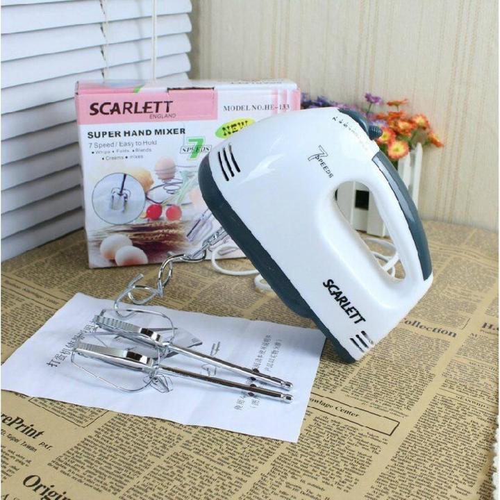Electric Hand Mixer Machine With 7 Speed Hand Held Food Beater | Daraz.pk