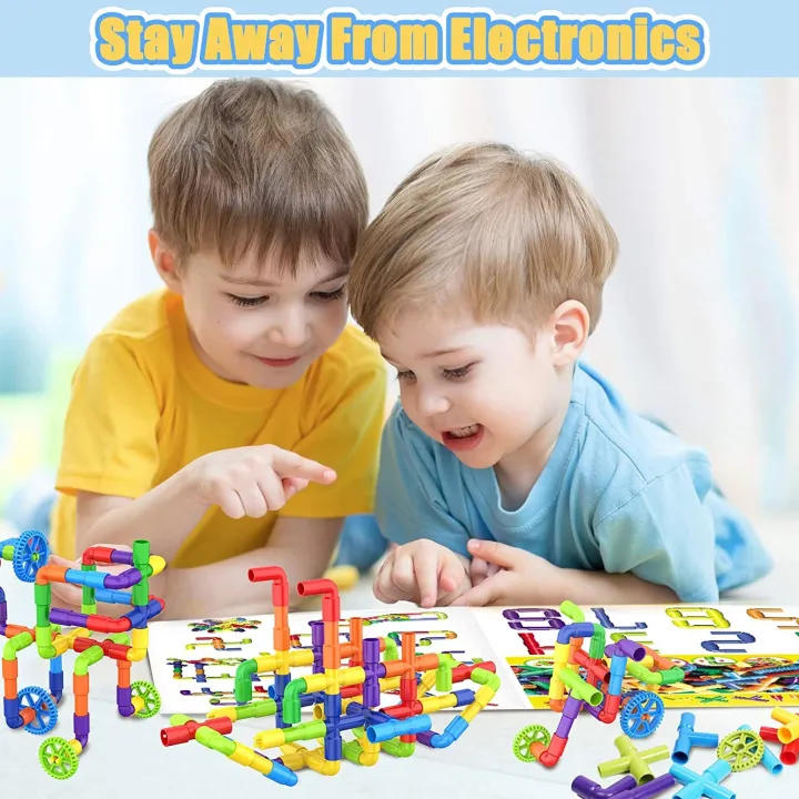DIY Creative Building and Construction Toys Pipe Building Block Toy for ...