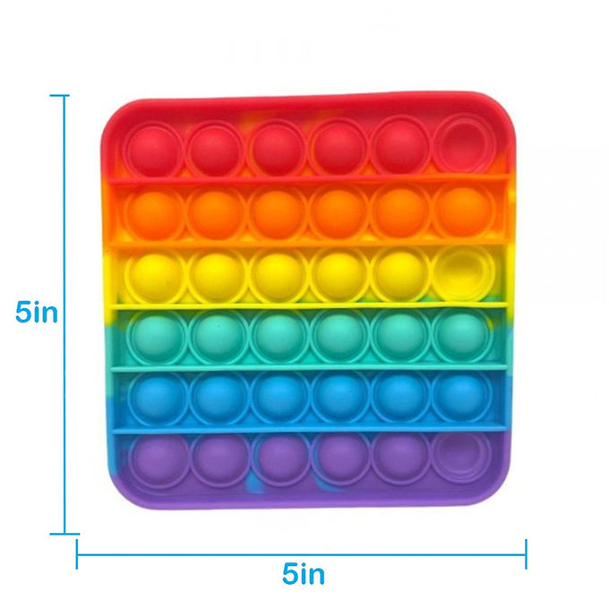 FASTBAZAR Push Pop Bubble Fidget Spinner Pop It Silicone Toy - 5 inches ...