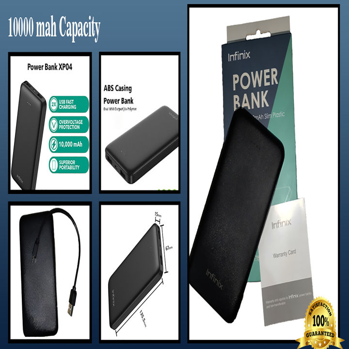 Power Bank XP04 10000mah With 2 USB Ports Slim Light Weight | Daraz.pk