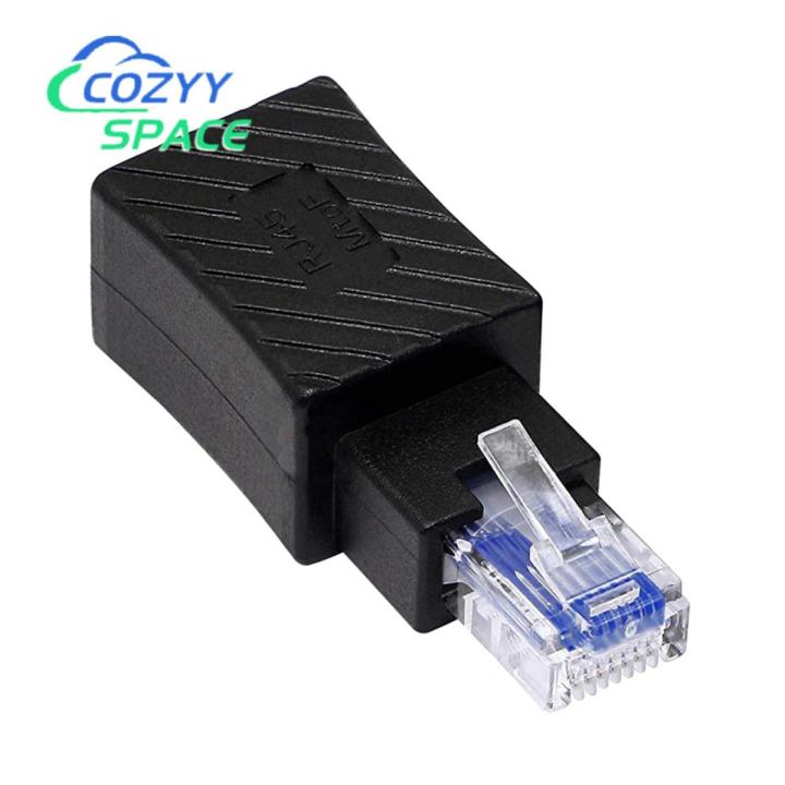 Network Adapter Support 100M Network RJ45 90 Degree Male to Female ...