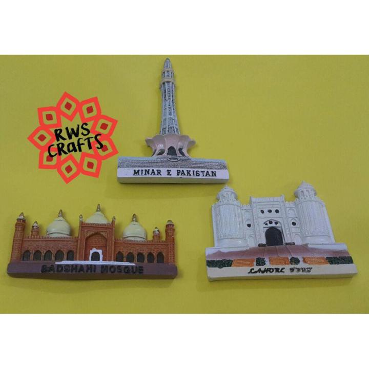 Fridge Magnets . Pakistani Monuments . Set Of 3 . Pakistani Souvenirs ...