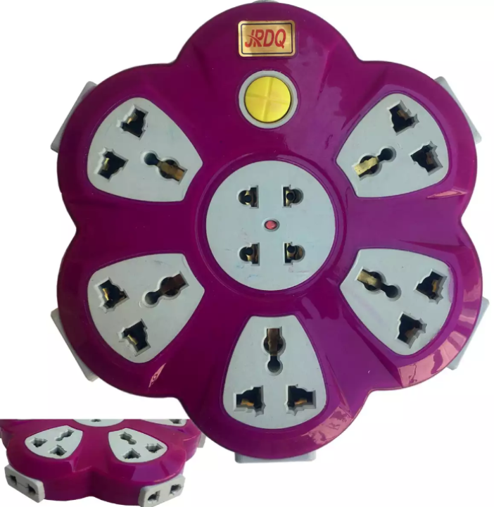 5 Outlet AC Wall Power Extension Board Strip 7 way Electrical High ...