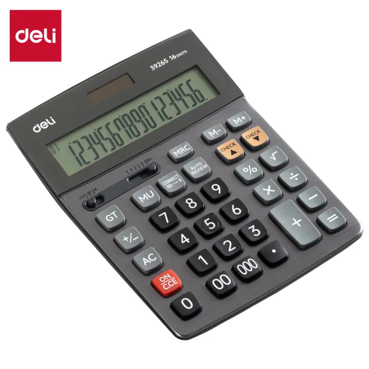 Deli - E39265 #Desktop Calculator #Metal-16 digits, 120 steps check ...