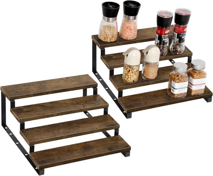 3 layer Rack Shelf Organizer \ Wooden Shelf rack for kitchen | Daraz.pk