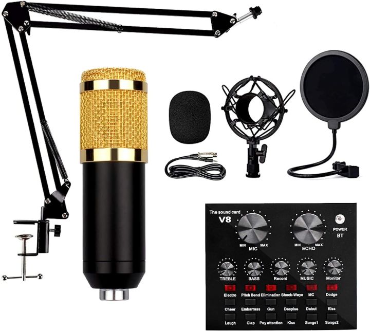 Condenser microphone set BM-800 USB streaming podcast PC studio With ...