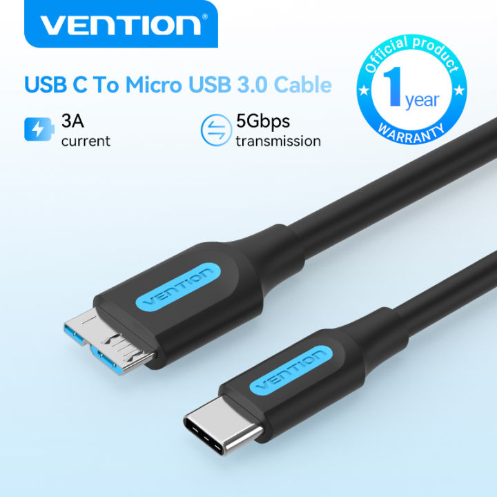 Vention Type C To Micro Usb 3 0 Cable 5gbps Fast Data Transfer Usb Male C To Micro Male B Cable