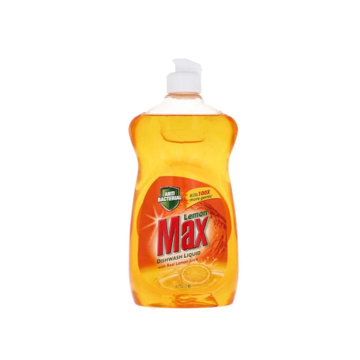 LEMON MAX DISHWASH LIQUID LEMON ANTI BACTERIAL 475 ML | Daraz.pk