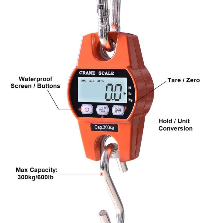 Handheld Scale, 300KG Portable 3 Unit High Accuracy Digital Hanging ...