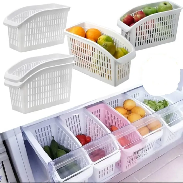 PACK OF 3PCS - Fridge Organizer Fresh Spacer Layer Storage Rack Fruit ...