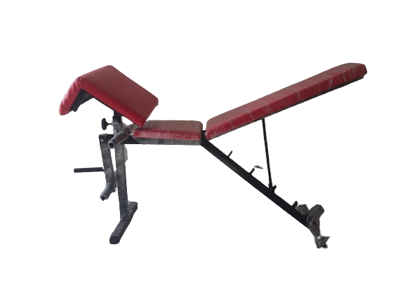 2-in-1 All-in-One Dumbbell Press Bench with Leg Extension & Preacher ...