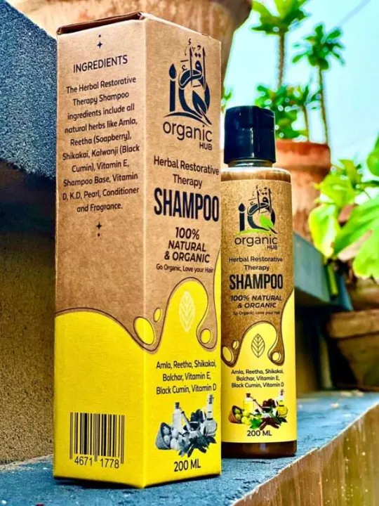 IQ Organic Hub Herbal Restorative Therapy Shampoo | Daraz.pk