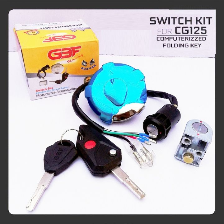 3 Pcs Lock Set (Ignition+Handle+Petrol Tank Cap) with Computerized ...