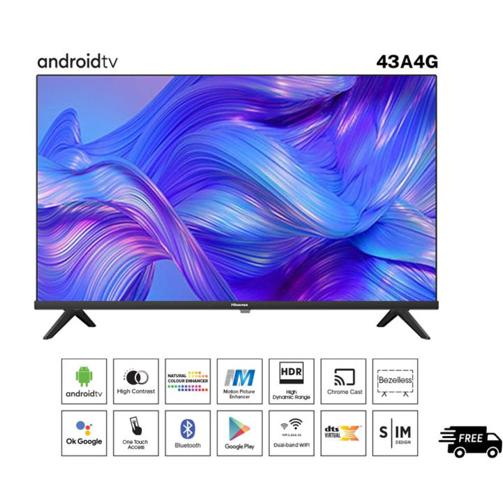 Hisense 43A4G 43" Bezel-less Android Smart TV | Daraz.pk