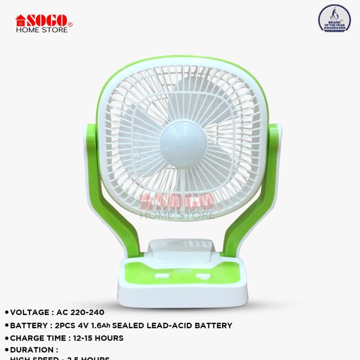 Sogo Rechargeable Mini Table Fan (JPN-403) | Daraz.pk