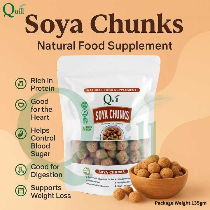 Soya Chunks – Quill Foods – 135g – High Protein & Fiber Rich Soya ...