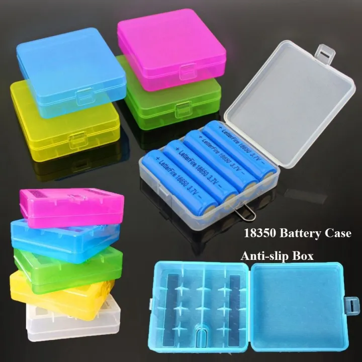 New 4 AA AA Battery Case Plastic Coloful 18650 Battery Box Anti-slip ...