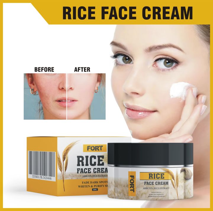 FORT Rice Face Cream For Moisturizing - Dark Spot Removal - Hydrating ...