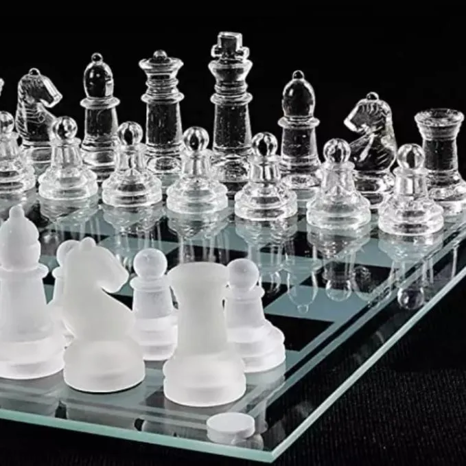 36 cm Chess Crystal Glass Chess, Exquisite Glass Crystal High ...
