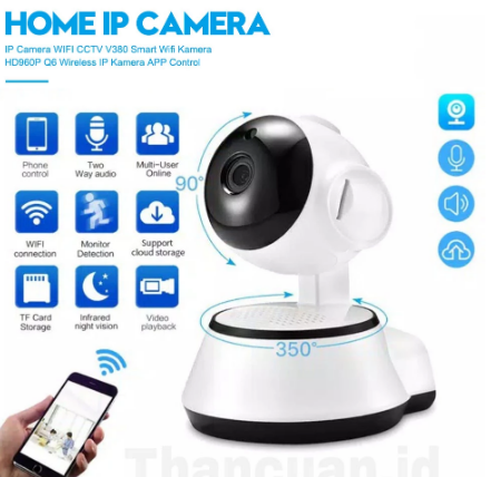 Q6 Wireless IP Camera WIFI CCTV V380 Smart Wifi Camera 90 and 360 ...