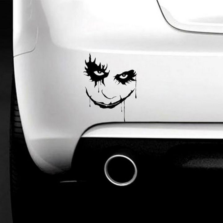 8x8 inches (black) joker for cars , cars exterior acessories , bumper ...