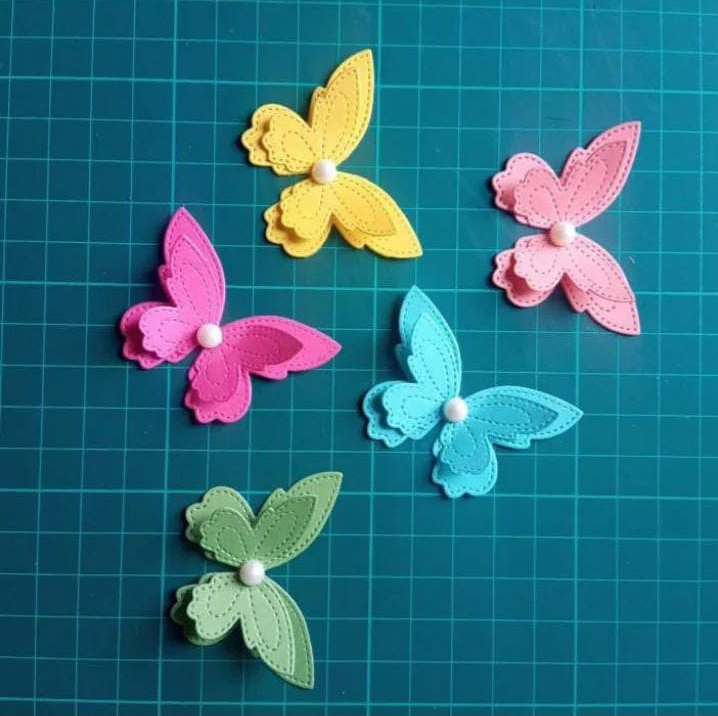 PACK OF 5 PCS UNIQUE BUTTERFLY CUTOUTS FOR CAKE | DIFFERENT BUTTERFLY ...