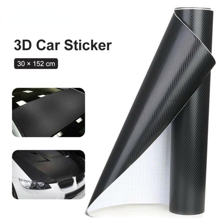 Car Sticker 3D Carbon Sticker Matte Black Carbon Fiber Texture Car Body ...