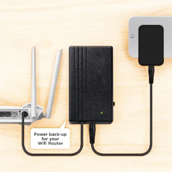 WiFi Router UPS Power Bank 12 Volts 1A 1.5A Tp Link Tenda PTCL Fiber ...