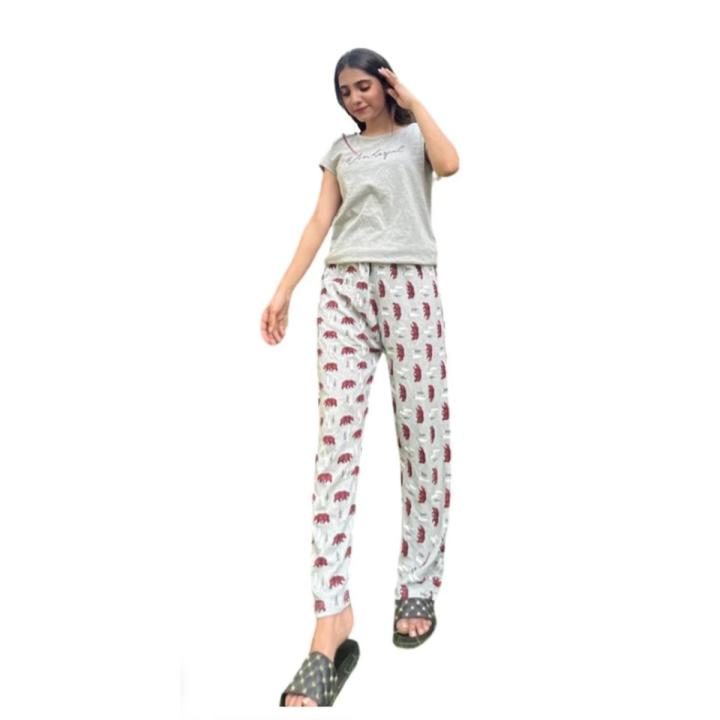 Pinky PJ's Red Bear Trouser For Her Espico Pink - Night Dress for Girls ...
