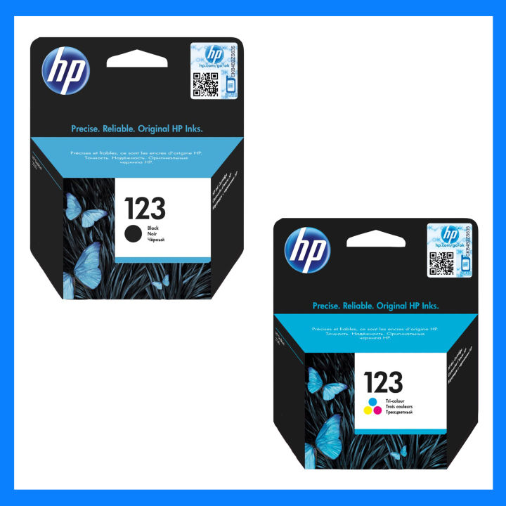 HP 123 CARTRIDGES Set Black & Tri-Color Combo Pack Original | Daraz.pk